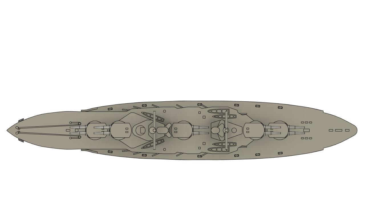 STL file Konig Class Battleship 🎲・3D printable model to download・Cults