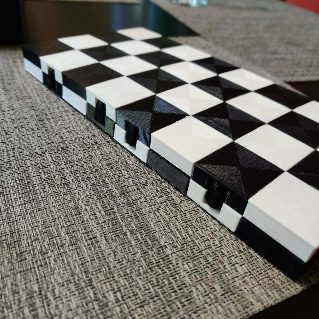 Free STL file 30mm Folding Travel Chess Board・3D printing template to ...