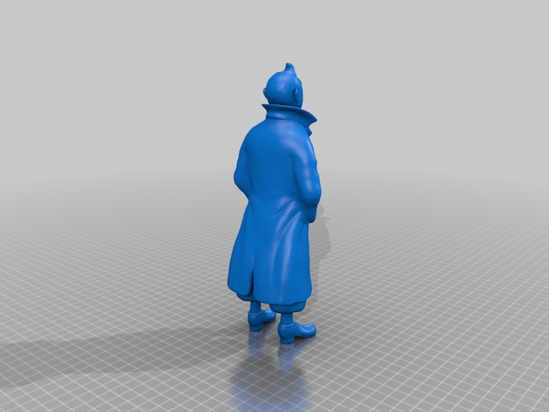 Télécharger fichier STL gratuit Tintin (fendu) et sa base (empreinte de pied) • Design ...