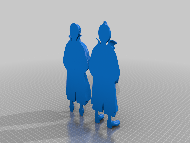 Fichier STL gratuit Tintin (fendu) et sa base (empreinte de pied)・Modèle à télécharger et à ...