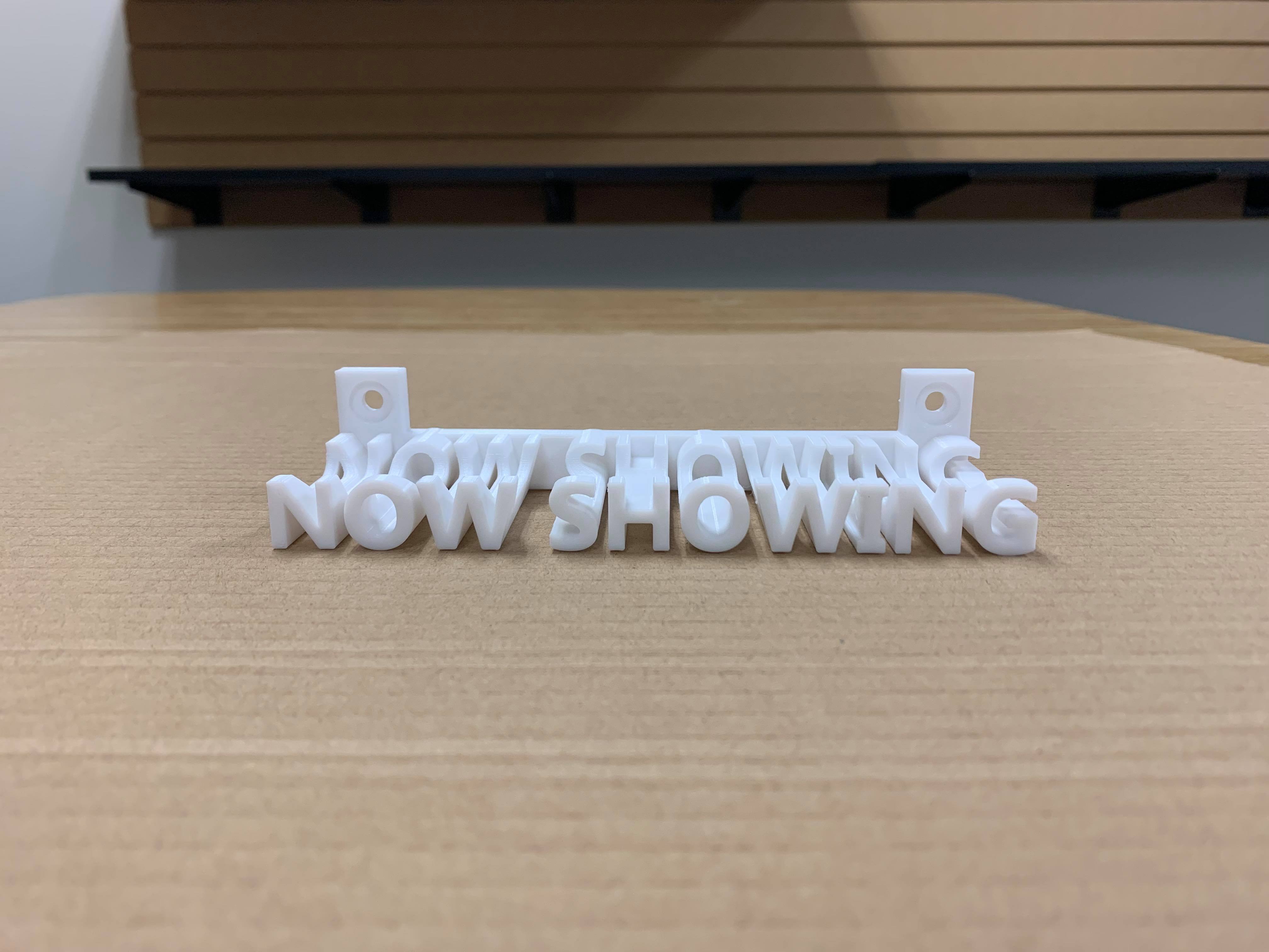STL file "Now SHOWING" Display Wall Mount 🖼️・3D printing template to ...