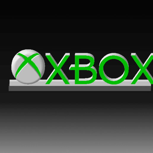 Download STL file XBOX Logo Stand Sign Deco • 3D printer object ・ Cults