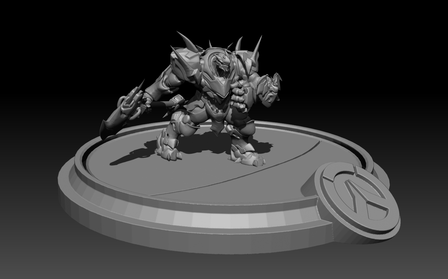 STL file Overwatch Reinhardt blackhart statue figure 3D print model 🪖 ...