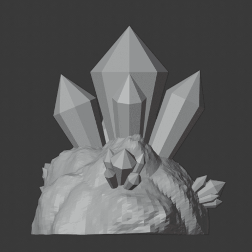 Download free STL file Crystal Formations (Cluster 1) • 3D print model ...