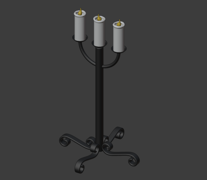 Free 3D file Wrought Iron Candelabra - Three - Straight ( 28mm )・3D ...