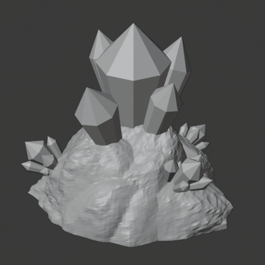 Download free STL file Crystal Formations (Cluster 1) • 3D print model ...