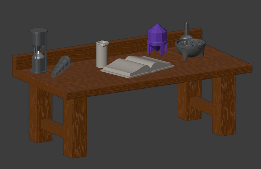 Free 3D file Wizard's Table W/Items 🧙・3D printable design to download・Cults