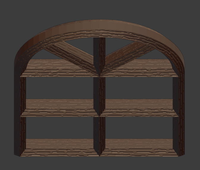 Free 3D file Wooden Window Frame Half Round (28mm Scale)・3D print ...