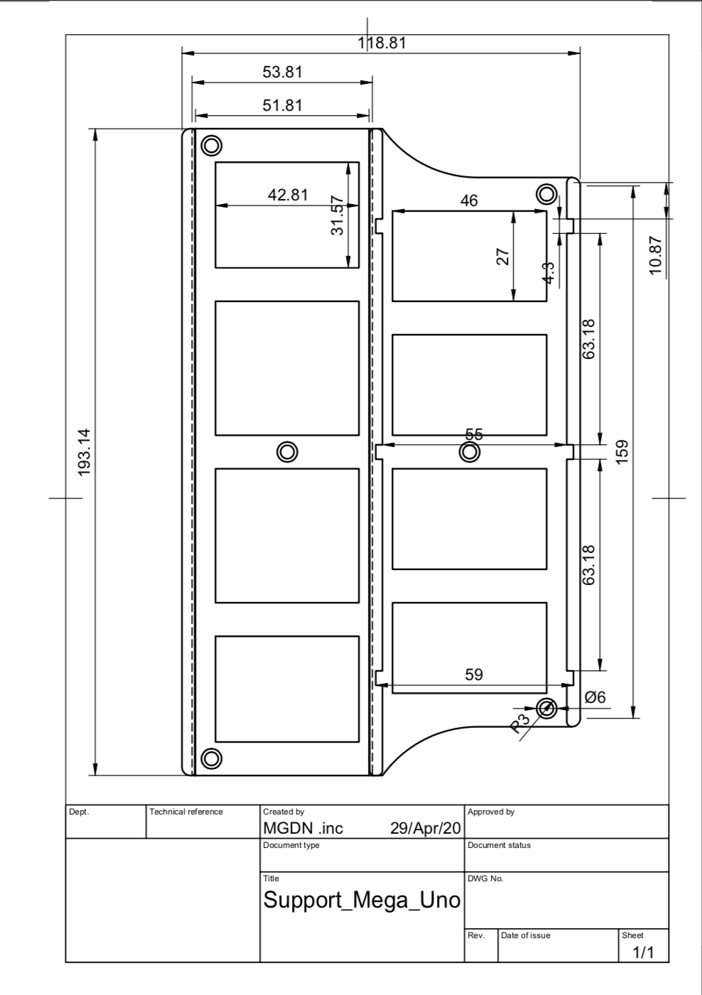 STL file Arduino Support Holder for Mega/UNO・Model to download and 3D ...