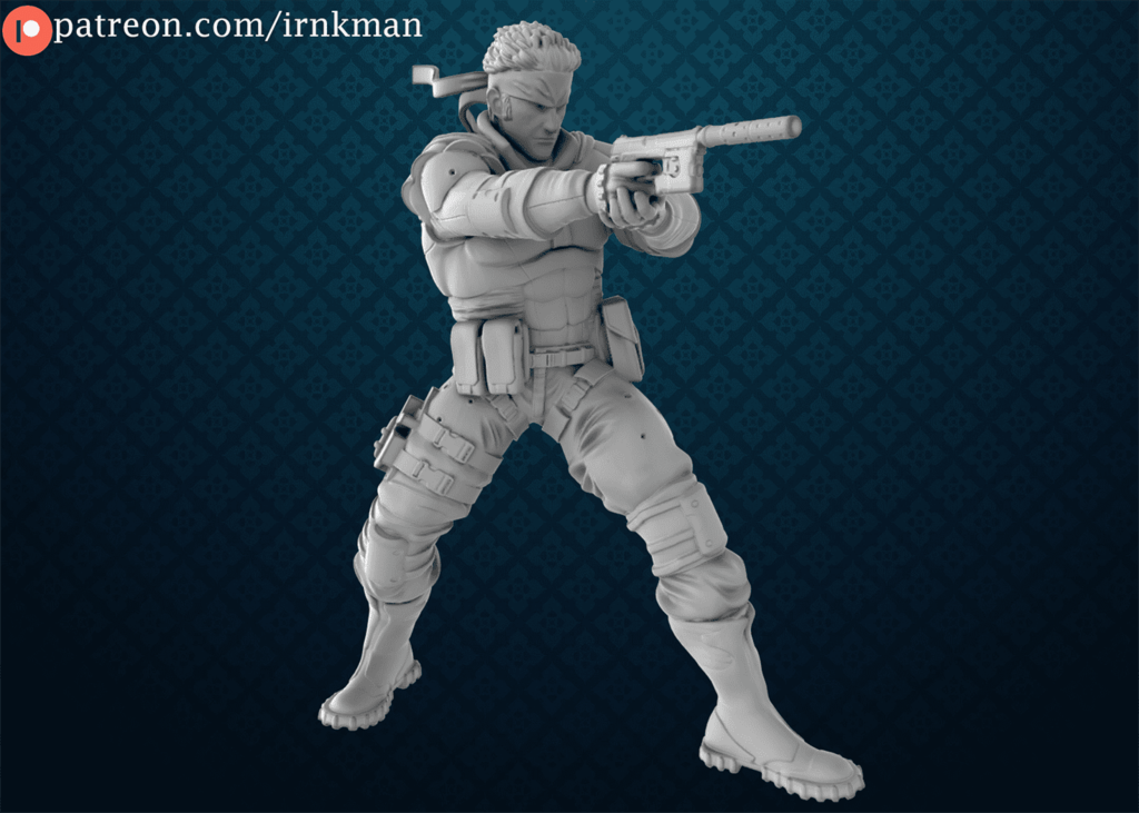 Fichier 3D gratuit Solid Snake (Metal Gear Solid)・Plan à télécharger et ...