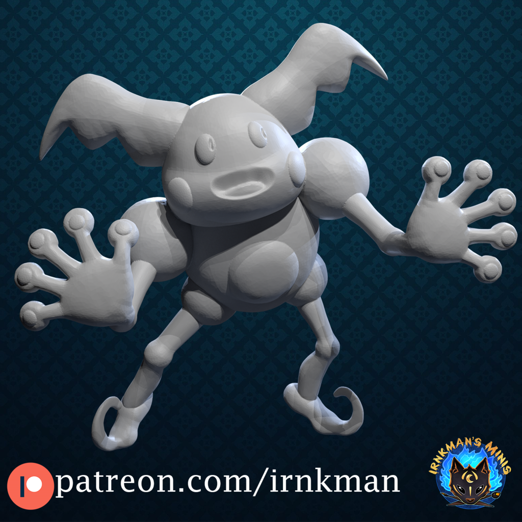 Fichier STL gratuit Mr. Mime (Pokemon 35mm True Scale Series) 🐉・Design ...