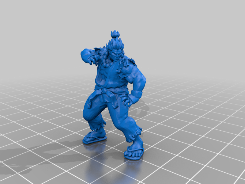 Free STL file Akuma Street Fighter 5 🦸・3D printer design to download・Cults