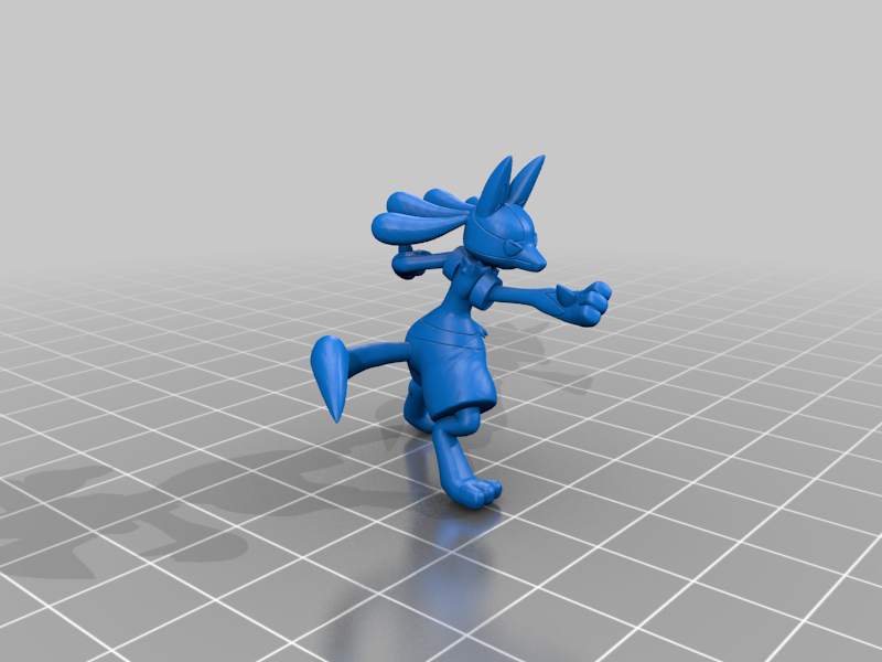 Fichier STL gratuit Riolu / Lucario / Mega Lucario (Pokemon Série 35mm ...