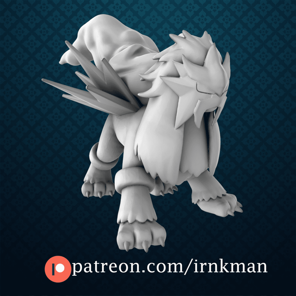 Free STL file Entei (Pokemon 35mm True Scale Series)・3D print design to ...