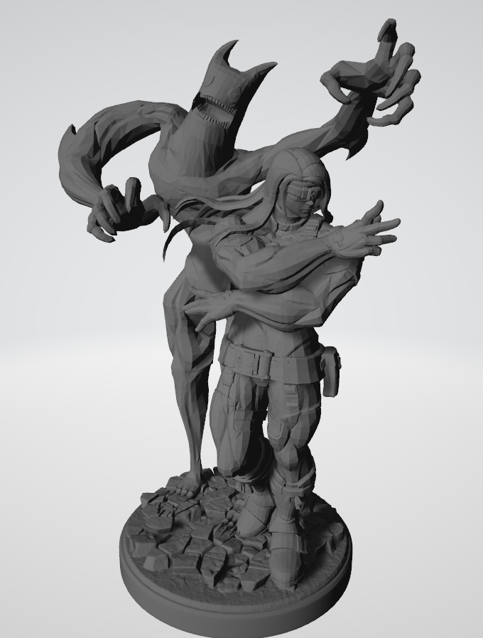 STL file Zato=1 & Eddie (Guilty Gear) ⚙️・3D print object to download・Cults