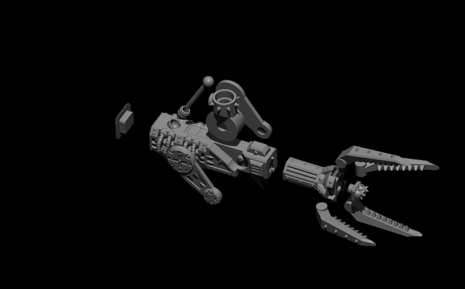 3D file Chaos Knight Claw Arm・3D print design to download・Cults