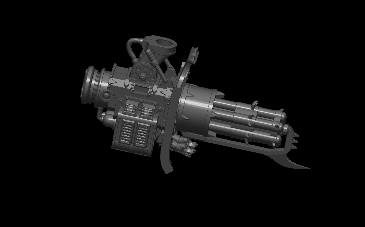 3D file Chaos Knight Rotating Chain Cannon 🔫・3D printer model to ...