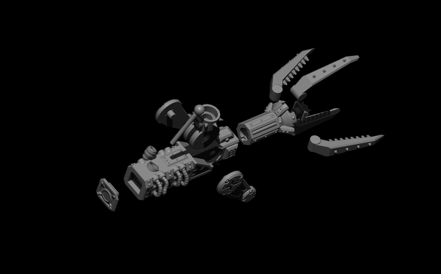 3D file Chaos Knight Claw Arm・3D print design to download・Cults