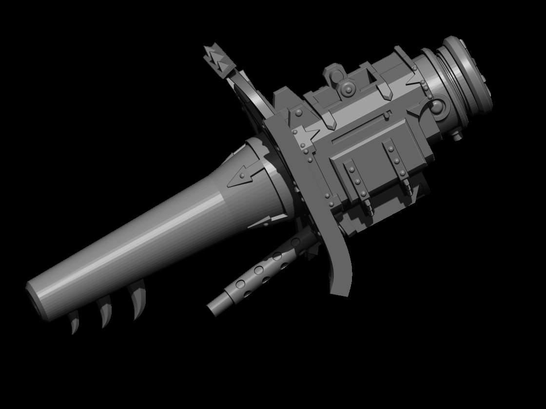 3D file Chaos Knight Battle Cannon 🔫・Model to download and 3D print・Cults