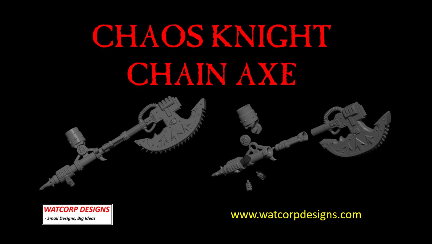 3D file Chaos Knight Chain Axe 🪓・Model to download and 3D print・Cults