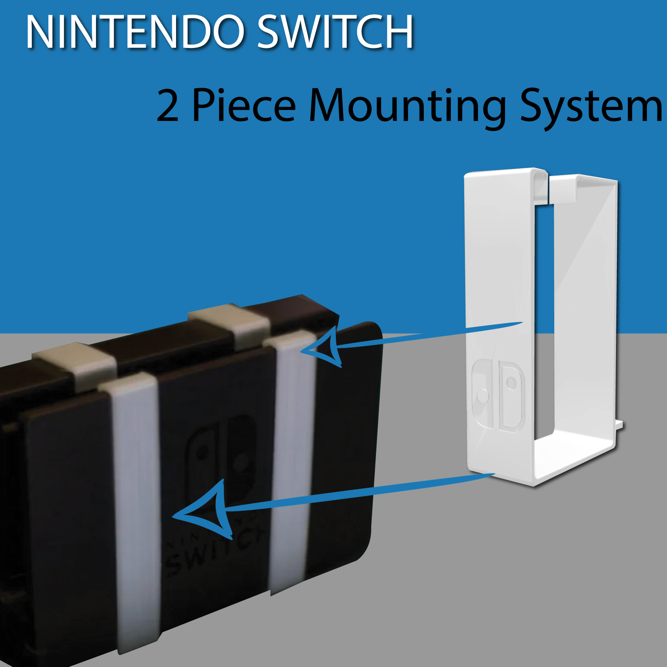 Download STL file Nintendo switch Dock wall mount, wallmount Bracket ...