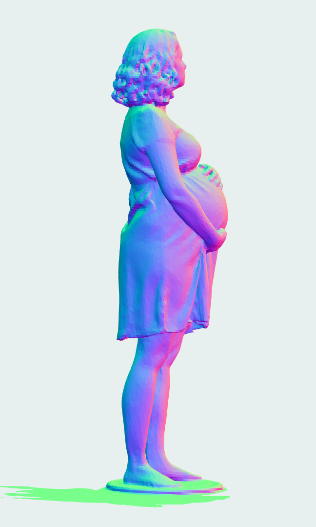 Free STL file pregnant 🤰・3D printer model to download・Cults
