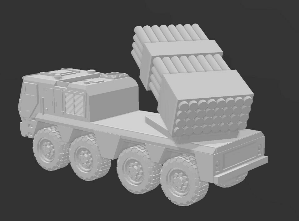 Fichier STL 8X8 MLRS LOURDS SYSTÈME 1:100・Modèle à imprimer en 3D à ...