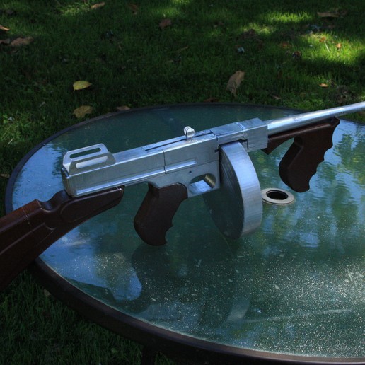 Download STL file Mechanical Tommy Gun Prop • 3D printing model ・ Cults