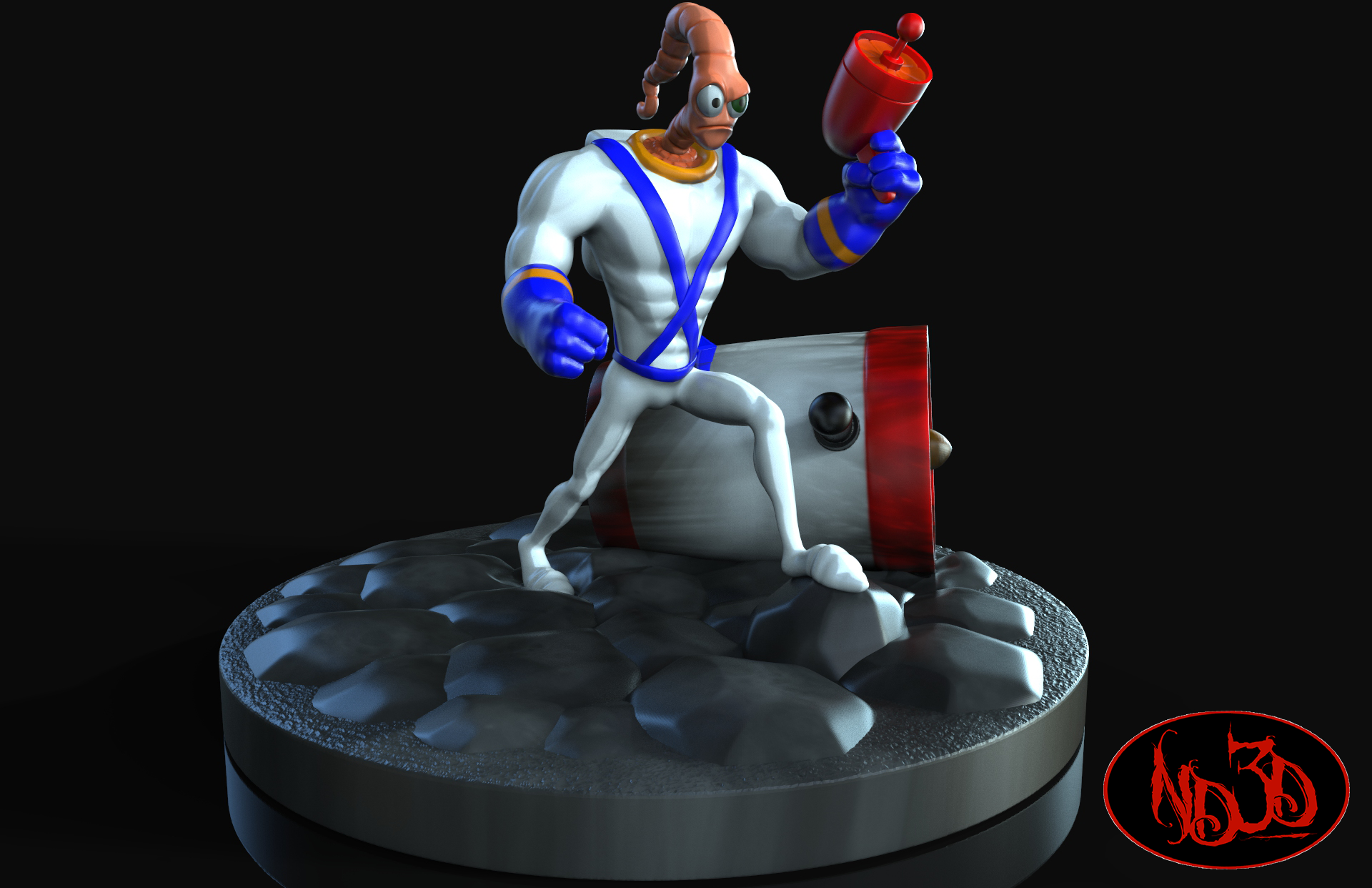 3D file EARTHWORM JIM・3D printing model to download・Cults