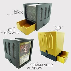 Download STL file Deck Box Magic Commander - Magic the Gathering (MTGA ...
