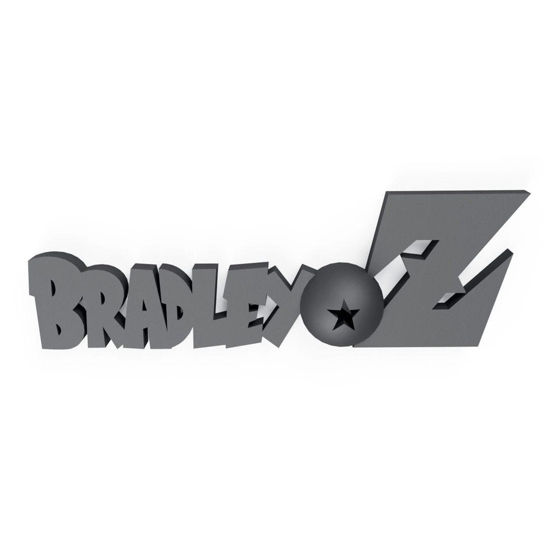 STL-Datei First name Bradley Dragon Ball Z (DBZ)・3D-druckbares Modell ...
