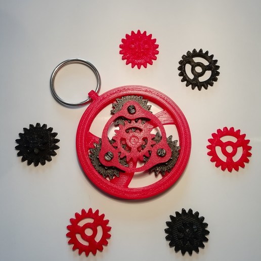 Download free STL file Planetary Gear Pendant/Key Ring • 3D printer ...