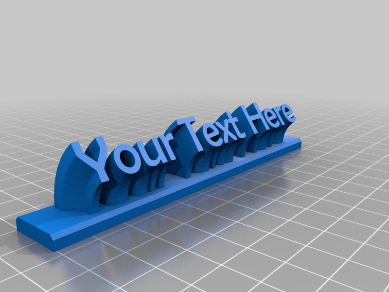 Free 3D file Customizable Curved Name Block 🏢・Model to download and 3D ...