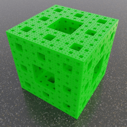 Download free SCAD file Menger Sponge • 3D printable object ・ Cults