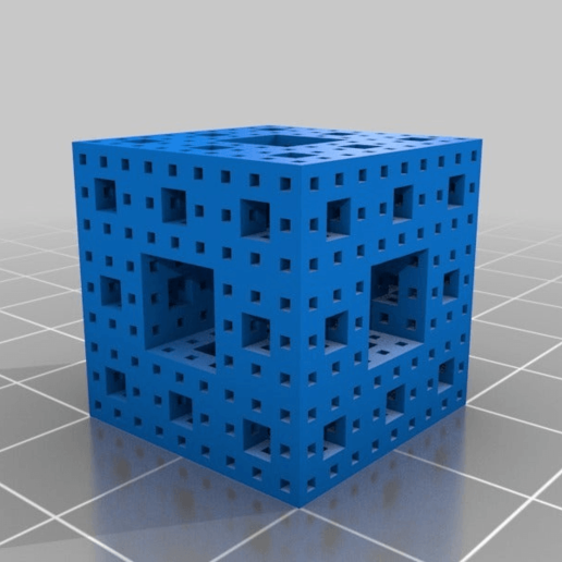 Download free SCAD file Menger Sponge • 3D printable object ・ Cults
