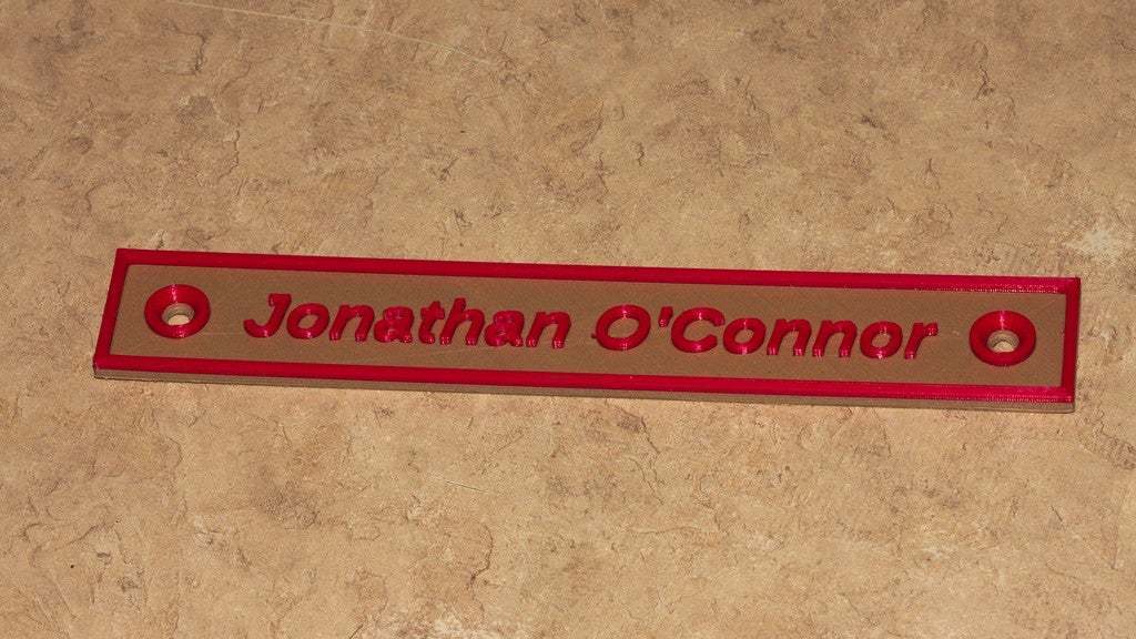 Free STL file Name Plate・3D printable design to download・Cults