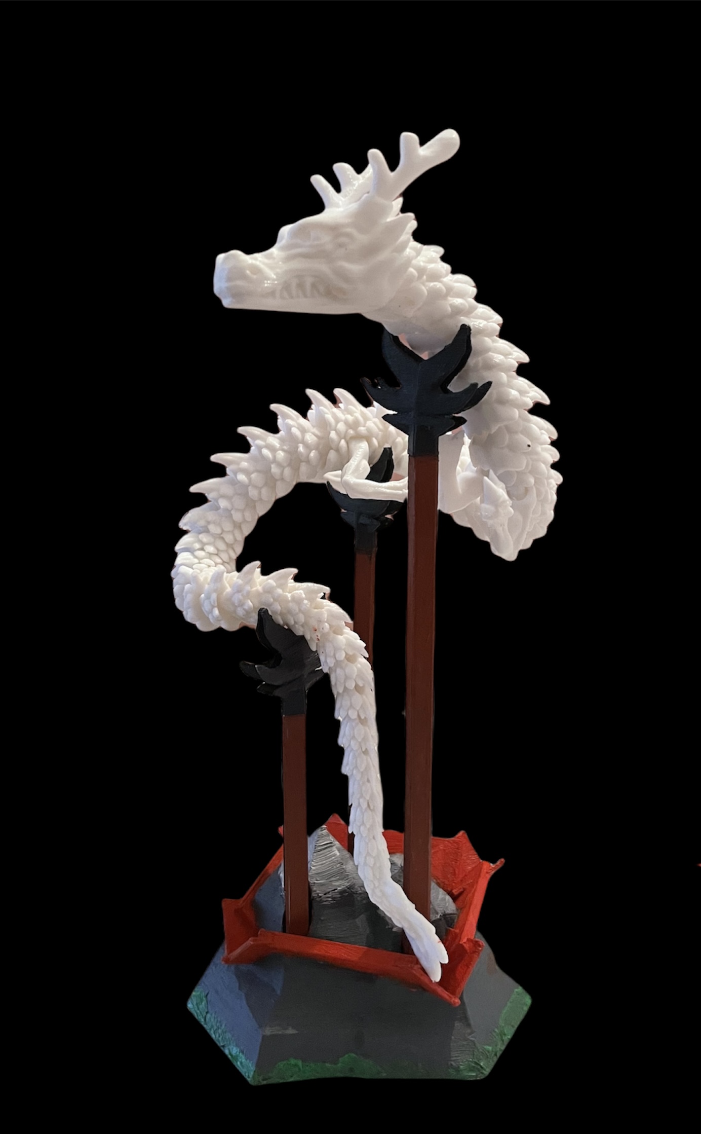 STL file ARTICULATED DRAGON - STAND / Update 1 🐉・3D printer model to ...