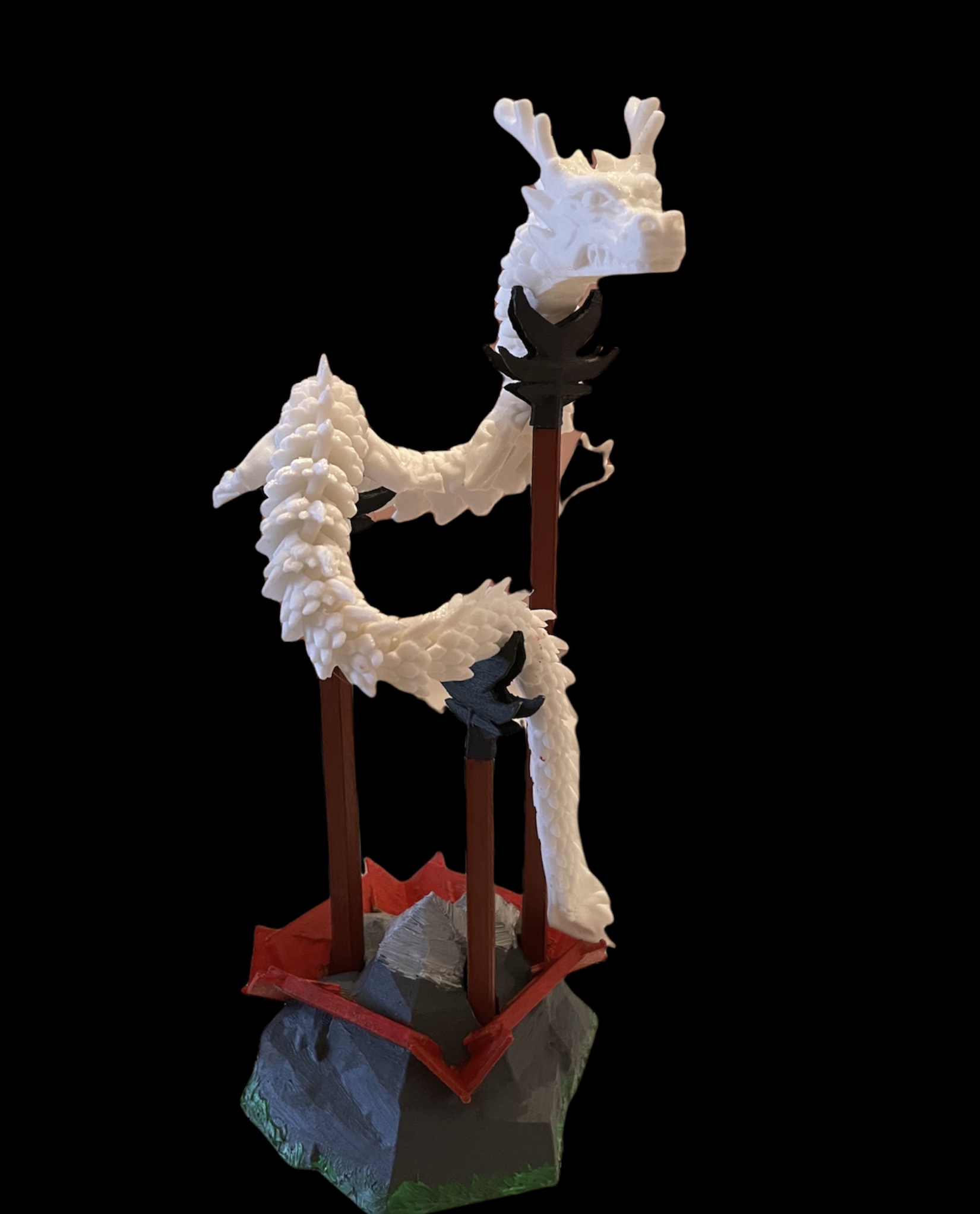 STL file ARTICULATED DRAGON - STAND / Update 1 🐉・3D printer model to ...