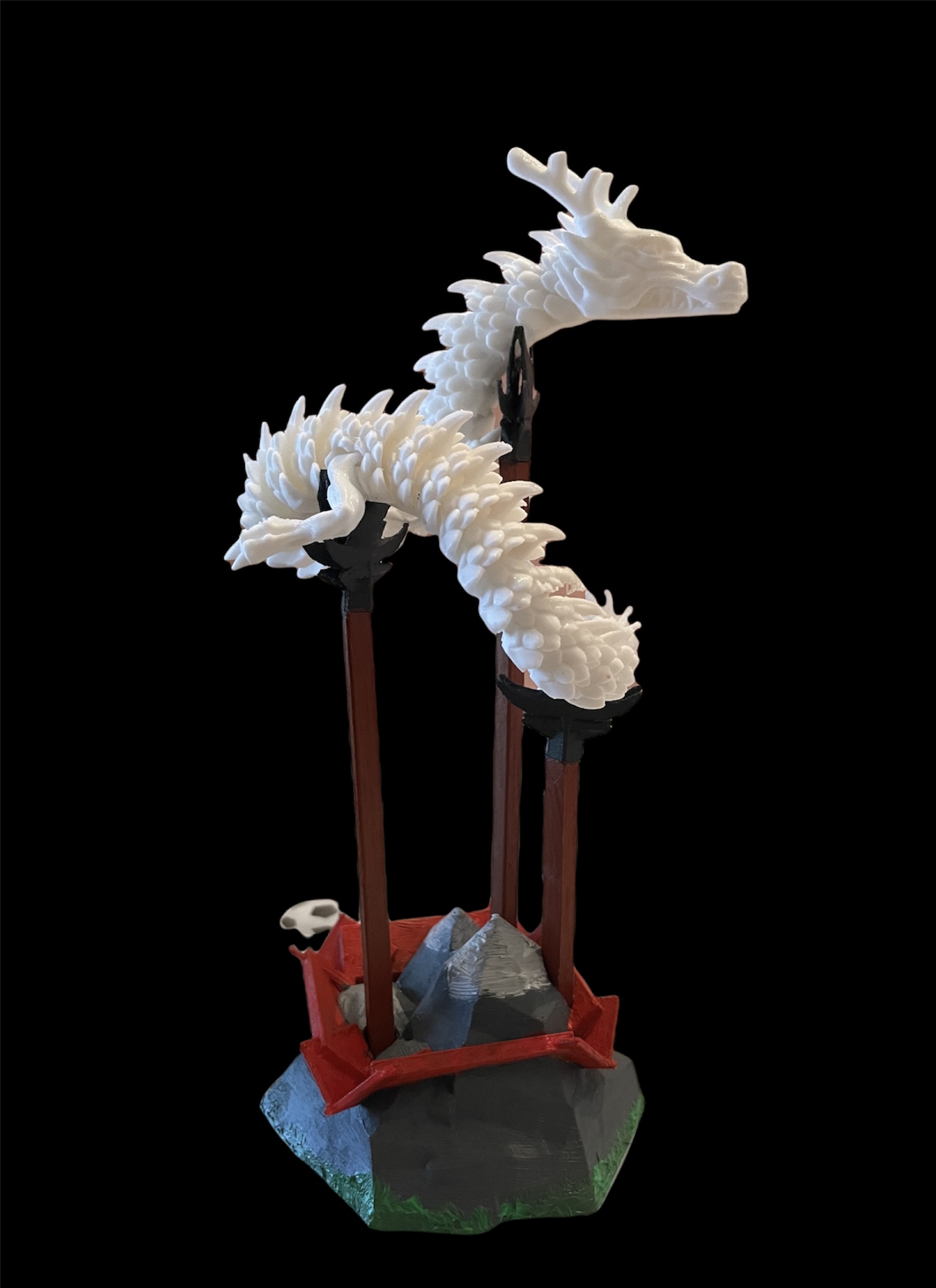 STL file ARTICULATED DRAGON - STAND / Update 1 🐉・3D printer model to ...