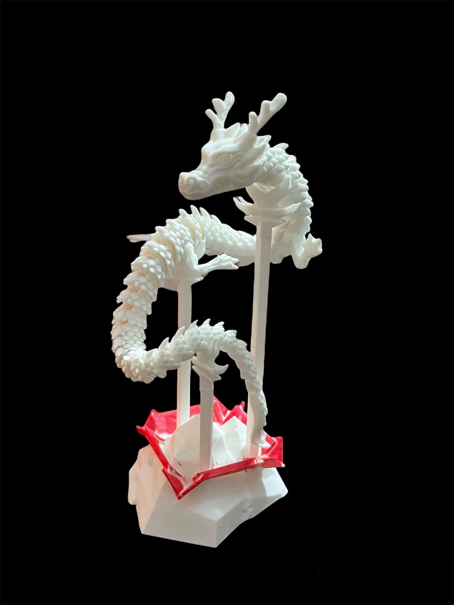 STL file ARTICULATED DRAGON - STAND / Update 1 🐉・3D printer model to ...