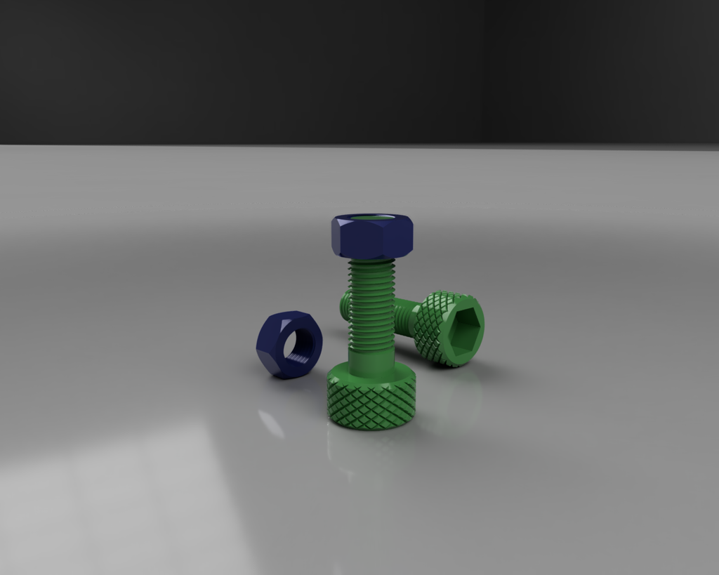 Free 3D file M20x2.5 Knurled Bolt with Nut・3D printing model to ...