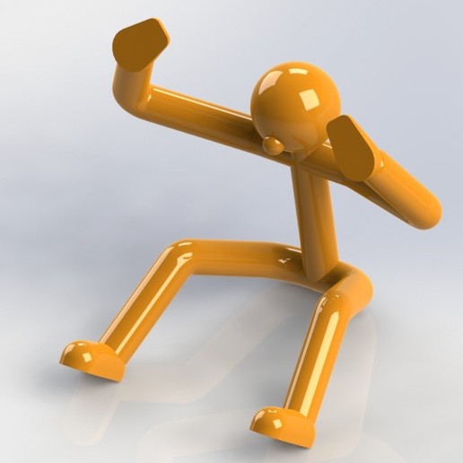 Download free STL file Sitting Stickman phone holder • 3D printer ...