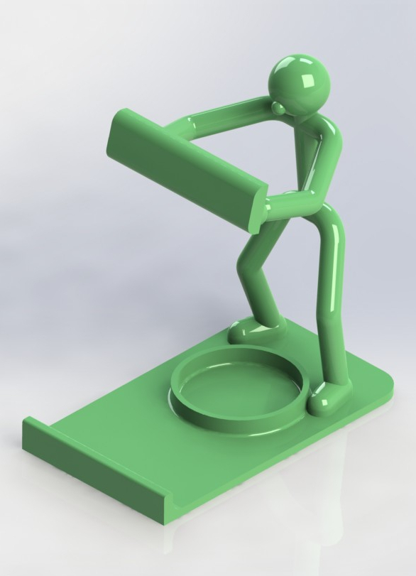 Free STL file Stickman smartphone and pens holder・Template to download ...