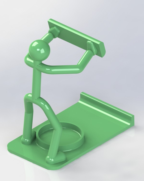 Free STL file Stickman smartphone and pens holder・Template to download ...