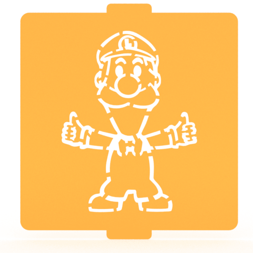 Download STL file Super Mario stencil set of 13 for Coffee and Baking ...