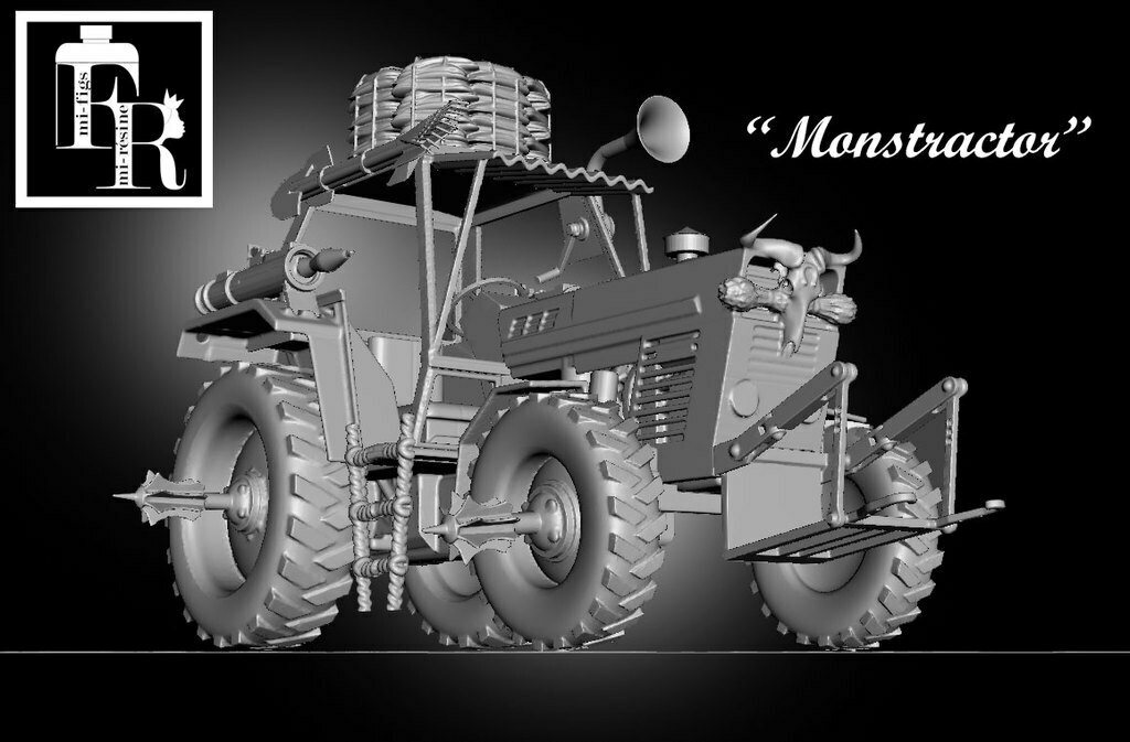 Free 3D file Bitume/Gaslands Tractor "Monstractor" post-apocalyptic 🚜 ...