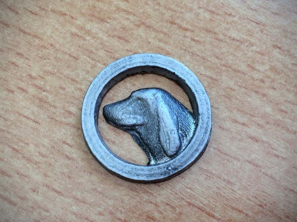 Free STL file Hunting Dog Coin・Object to download and to 3D print・Cults