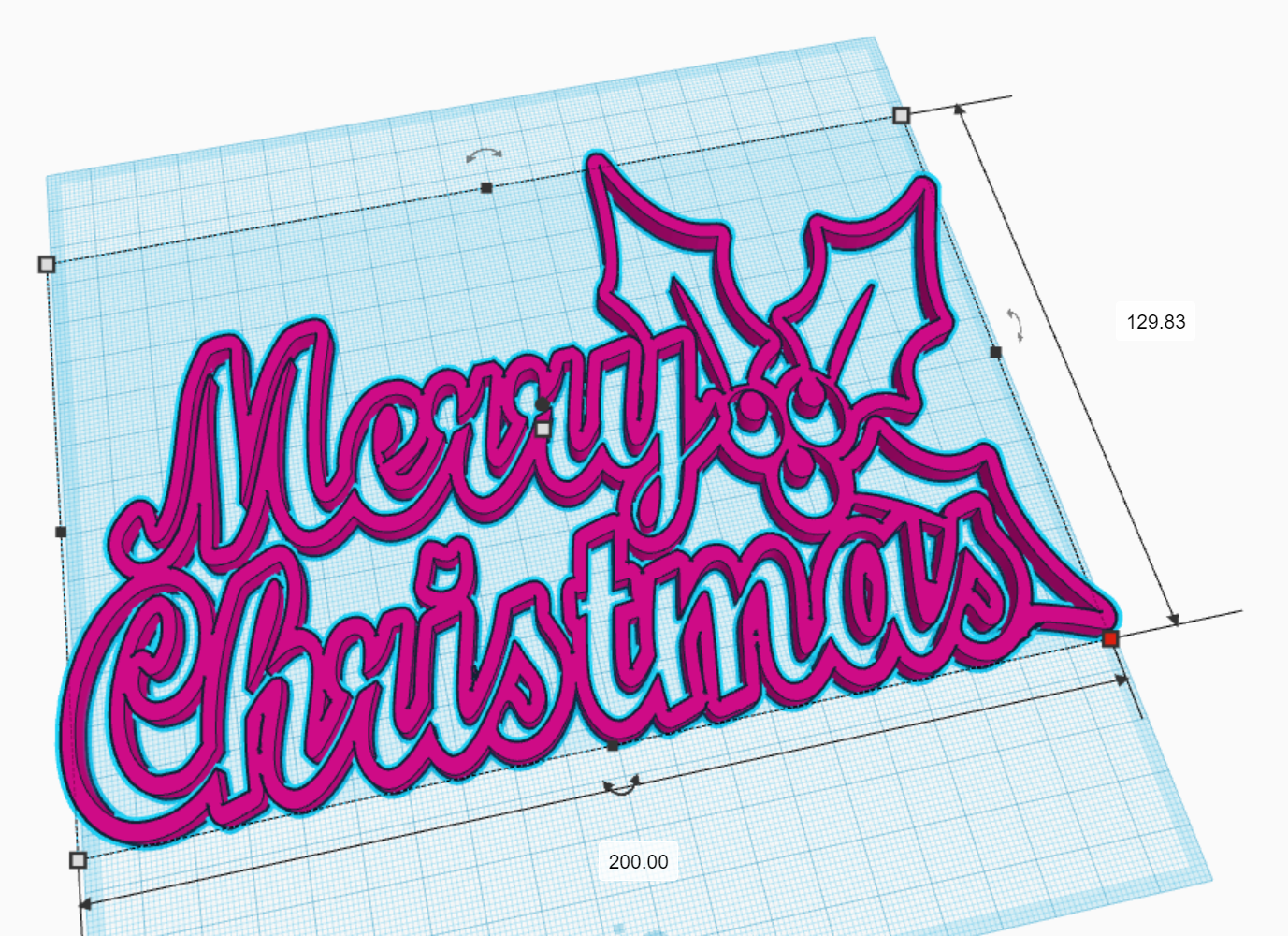 Free STL file Merry Christmas Sign 🎄・3D printable model to download・Cults