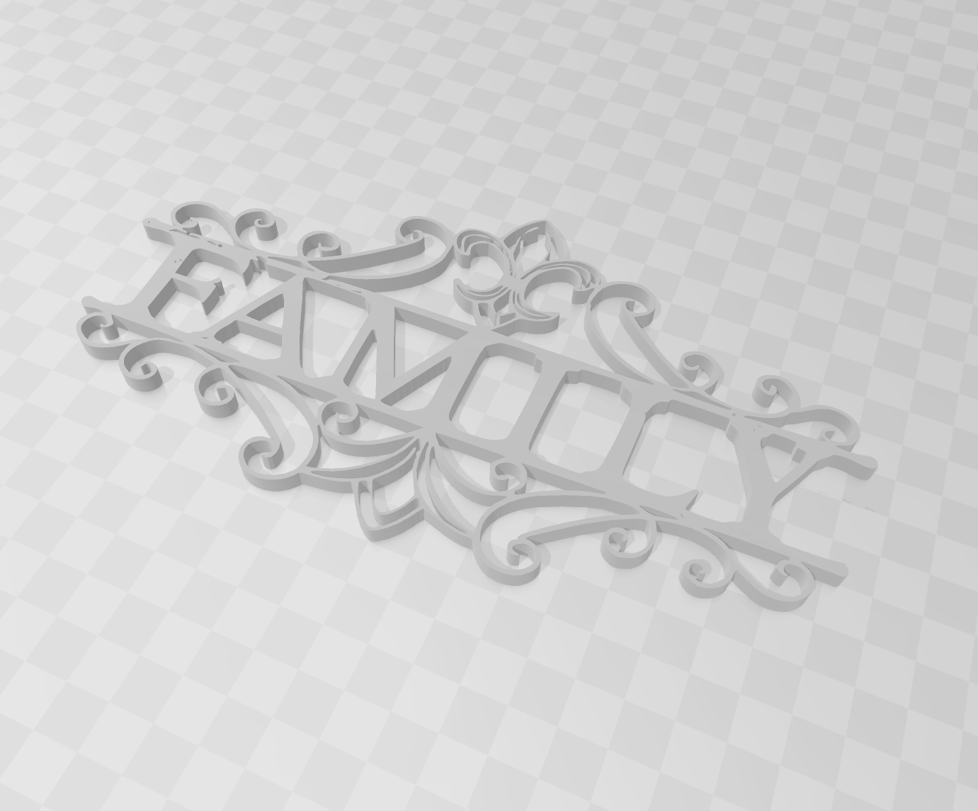 Файл STL Family Decor Sign 👪・Дизайн 3D принтера для загрузки・Cults