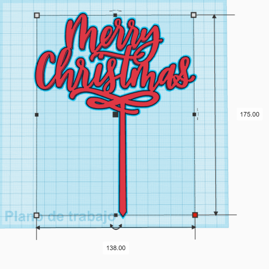 STL file Cake Topper - Merry Christmas・3D printer design to download・Cults